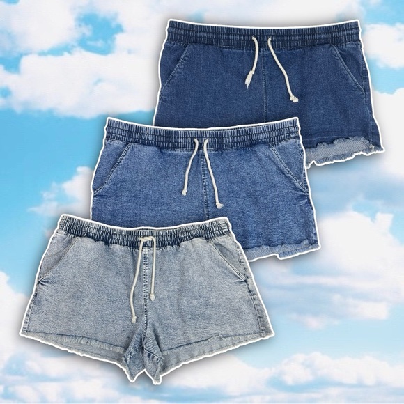 No Boundaries | Shorts | Nobo No Boundaries Tie Front Pull On Denim ...